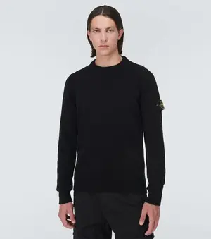 Stone Island Compass Wool-blend Sweater - Black
