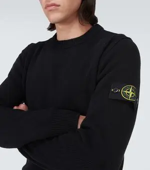 Stone Island Compass Wool-blend Sweater - Black