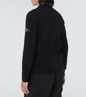 Stone Island Compass Wool-blend Sweater - Black