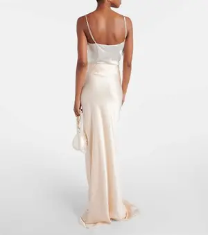 THE SEI Silk Satin Maxi Skirt