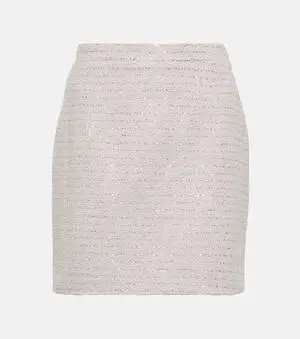 Alessandra Rich Embellished Tweed Mini Skirt