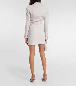 Alessandra Rich Embellished Tweed Mini Skirt