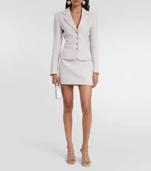 Alessandra Rich Embellished Tweed Mini Skirt