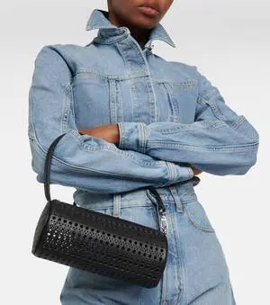 Alaïa Perforated Leather Tube Shoulder Bag