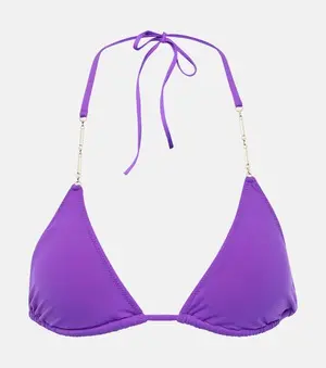 Melissa Odabash Mykonos Triangle Bikini Top - Purple