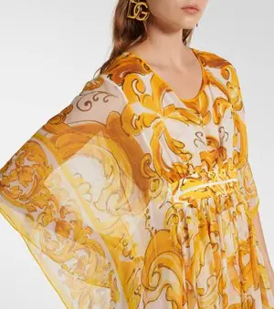 Dolce & Gabbana Majolica Printed Silk Maxi Dress