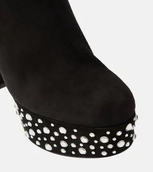 GIANVITO ROSSI Crystal Holly Platform Ankle Boots