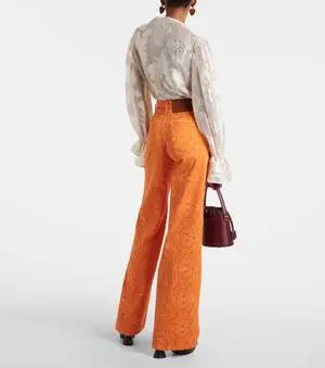 Etro Printed High-rise Flared Jeans