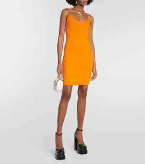 Versace Medusa '95 La Greca Jacquard Minidress
