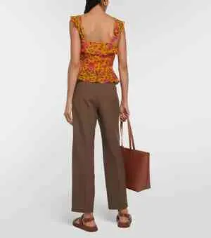 Veronica Beard Floral Silk Top