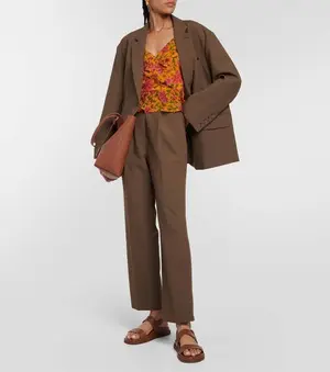 Veronica Beard Floral Silk Top