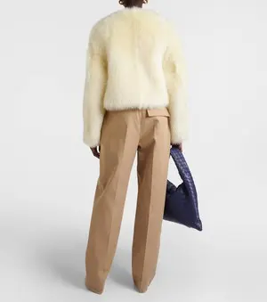 Bottega Veneta Cropped Shearling Jacket