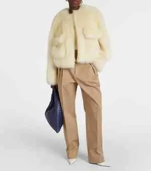 Bottega Veneta Cropped Shearling Jacket