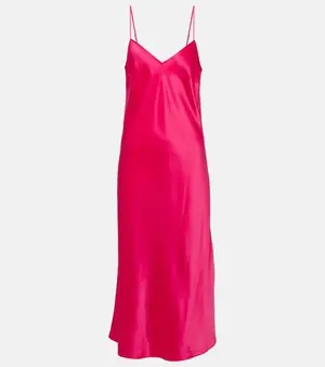 ERES Silk Satin Slip Dress - Pink