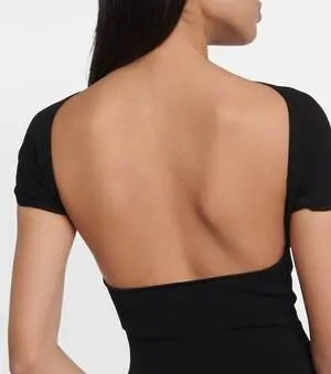 TOTEME Cutout Ribbed-knit Top