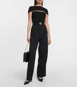 TOTEME Cutout Ribbed-knit Top