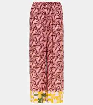 Dries Van Noten Printed Wide-leg Pants
