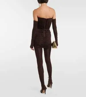 Alex Perry Koda Embellished Jersey Mini Dress