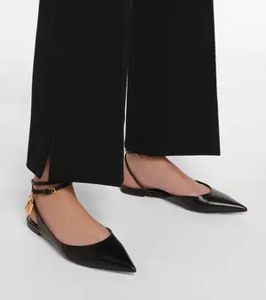 TOM FORD Padlock Leather Slingback Flats