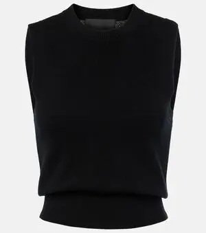 NILI LOTAN May Cashmere Sweater Vest - Black