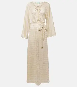 Melissa Odabash Nina Crochet Kaftan - Gold
