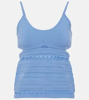 Victoria Beckham Cami Cutout Tank Top - Blue