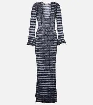AYA MUSE Lace Maxi Dress - Black