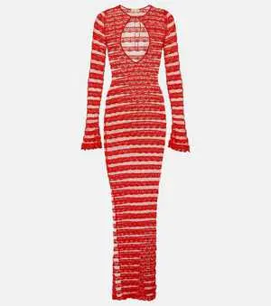 AYA MUSE Lace Maxi Dress - Red