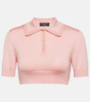 Dolce & Gabbana Capri Silk Crop Top
