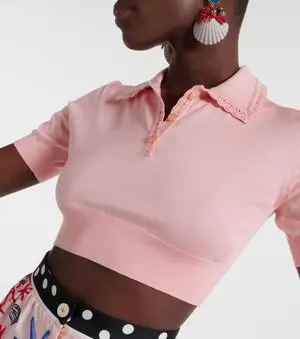 Dolce & Gabbana Capri Silk Crop Top