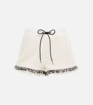 Sacai Drawstring Tweed Shorts - White