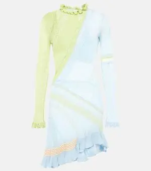ROBERTA EINER Ali Open-knit Minidress - Blue