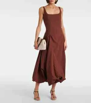 Simkhai Olivia Draped Midi Dress
