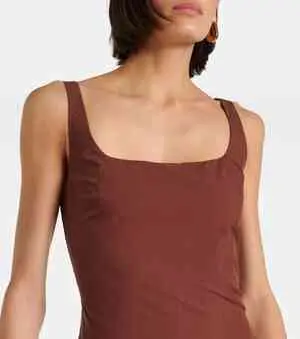 Simkhai Olivia Draped Midi Dress