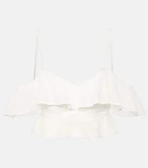 Isabel Marant Étoile Eliani Embroidered Crop Top - White
