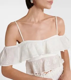 Isabel Marant Étoile Eliani Embroidered Crop Top