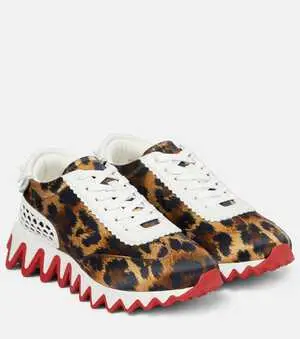 CHRISTIAN LOUBOUTIN Loubishark Leopard Print Sneakers - Multicoloured