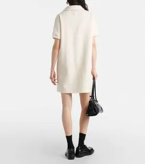 Prada Logo Cotton Fleece Polo Dress