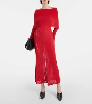 Acne Studios Distressed Cotton-blend Maxi Dress