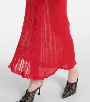 Acne Studios Distressed Cotton-blend Maxi Dress