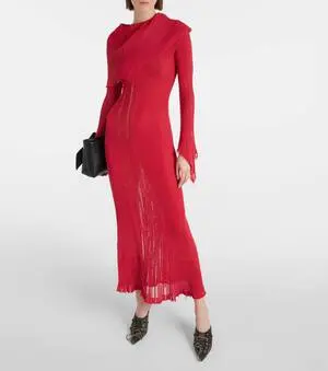 Acne Studios Distressed Cotton-blend Maxi Dress