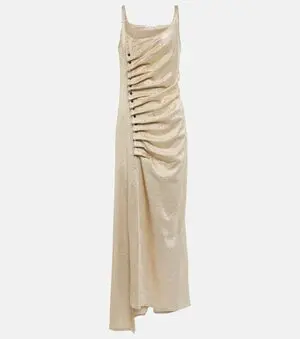 Rabanne Metallic Wrap Dress