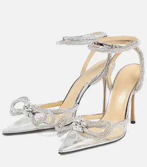 Mach & Mach Double Bow Embellished Pumps