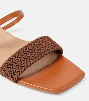 MALONE SOULIERS Frida Leather-trimmed Sandals