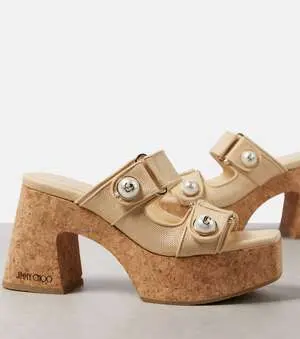JIMMY CHOO Fayence Platform Mules