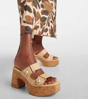 JIMMY CHOO Fayence Platform Mules