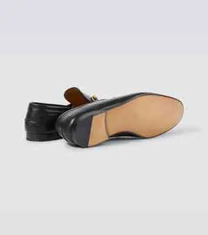 Gucci Jordaan Horsebit Leather Loafers - Black