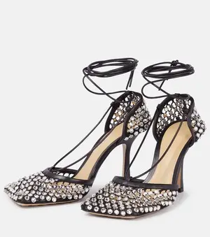 Bottega Veneta Sparkle Stretch Embellished Pumps