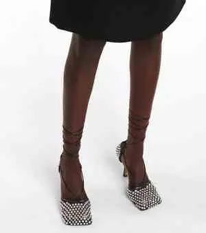 Bottega Veneta Sparkle Stretch Embellished Pumps