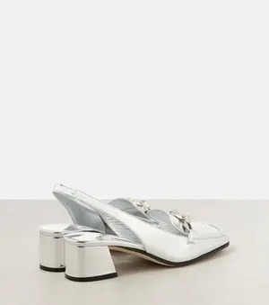 JIMMY CHOO Diamond Tilda Metallic Slingback Pumps